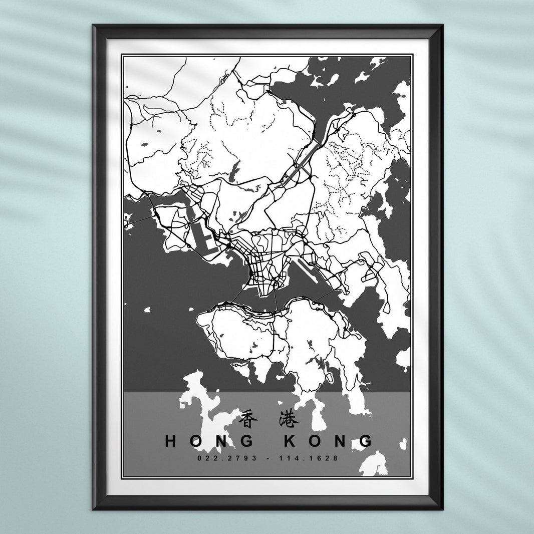Hong Kong 18 Districts Map Poster – Hong Kong Maper