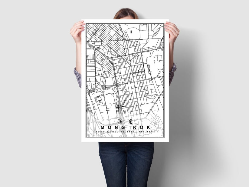 Hong Kong Mong Kok Map Poster – Hong Kong Maper